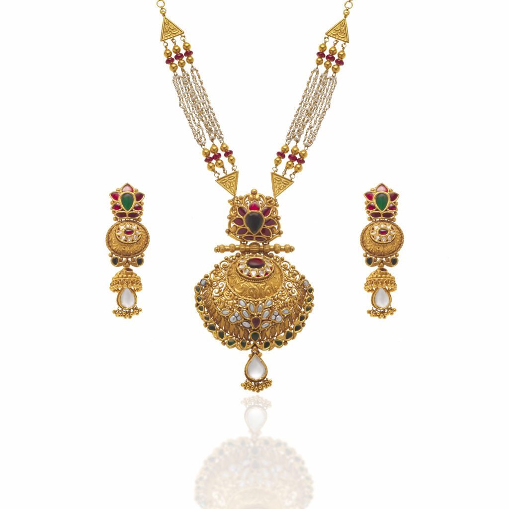 Gold Necklace Set - Sona Jewelers
